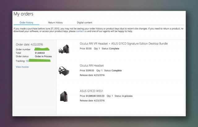 Some Oculus Rift Orders Shipping Ahead of Delay Estimates