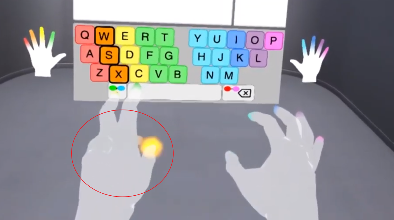 Facebook Reality Labs Text Input for Hand-tracking Prototype for AR/VR