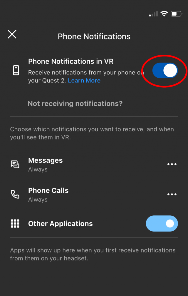 How to See Smartphone Notifications on Oculus Quest